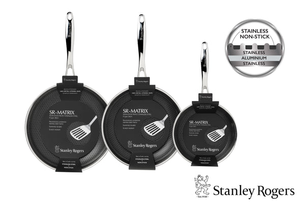 Stanley Rogers Matrix Bundle 20/26/28cm 3 Piece Frying Pan Set ...